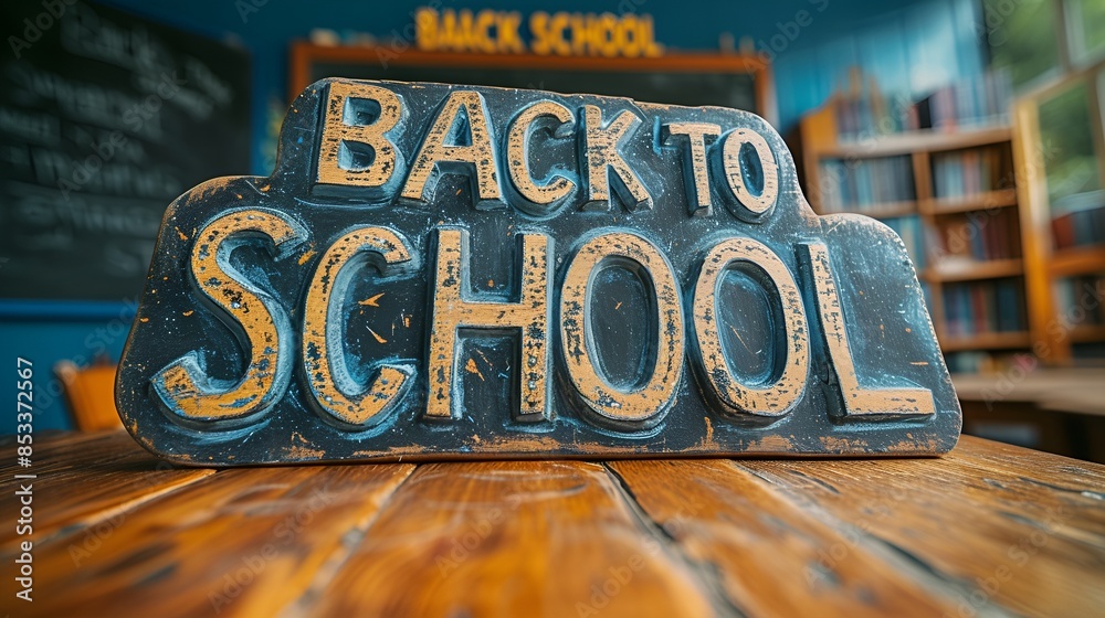 “BACK TO SCHOOL” sign - graphic resource -bold letters - classroom ...