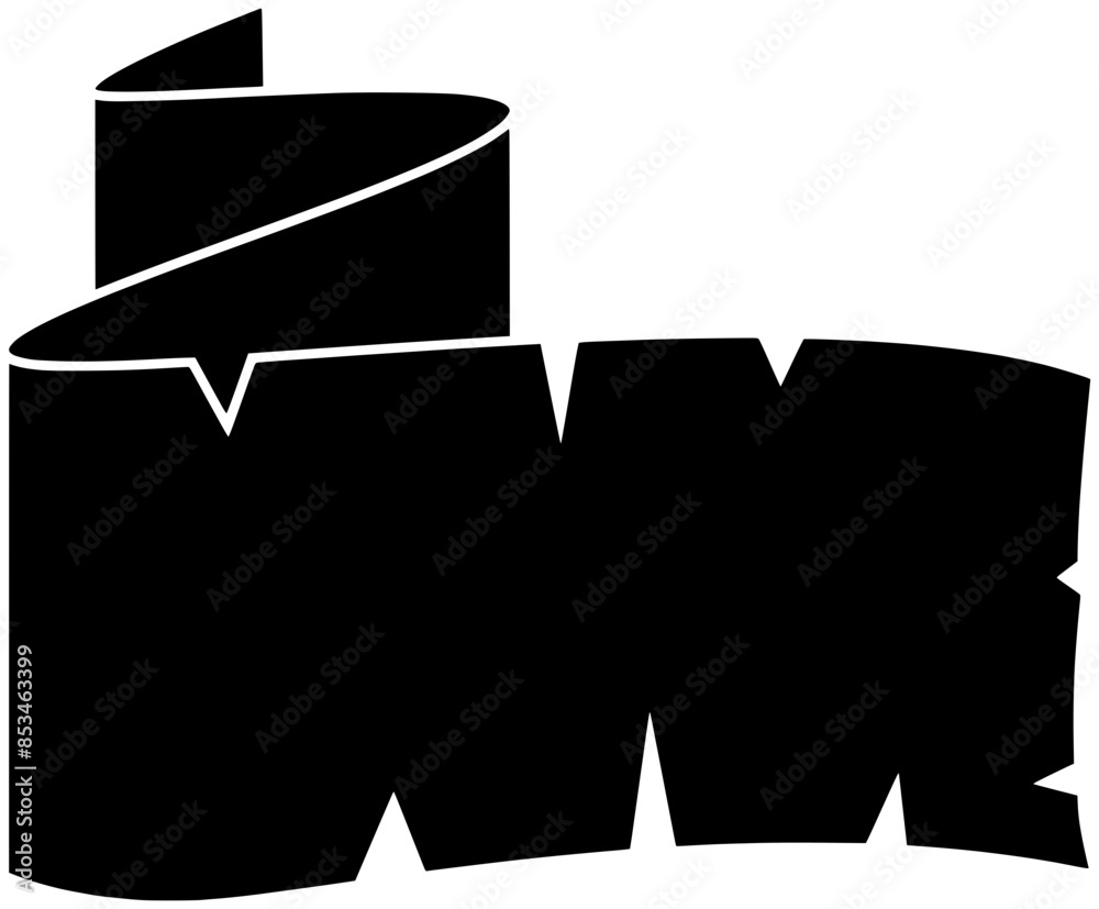 ribbon illustration old silhouette heraldic logo banner icon vintage ...