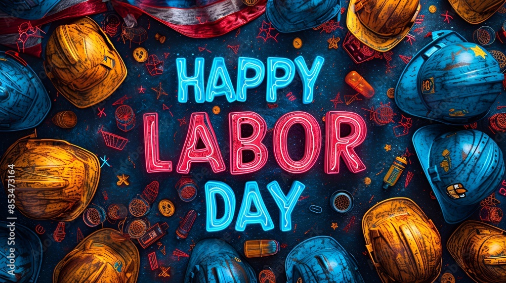 HAPPY LABOR DAY” sign - graphic resource - full screen background ...