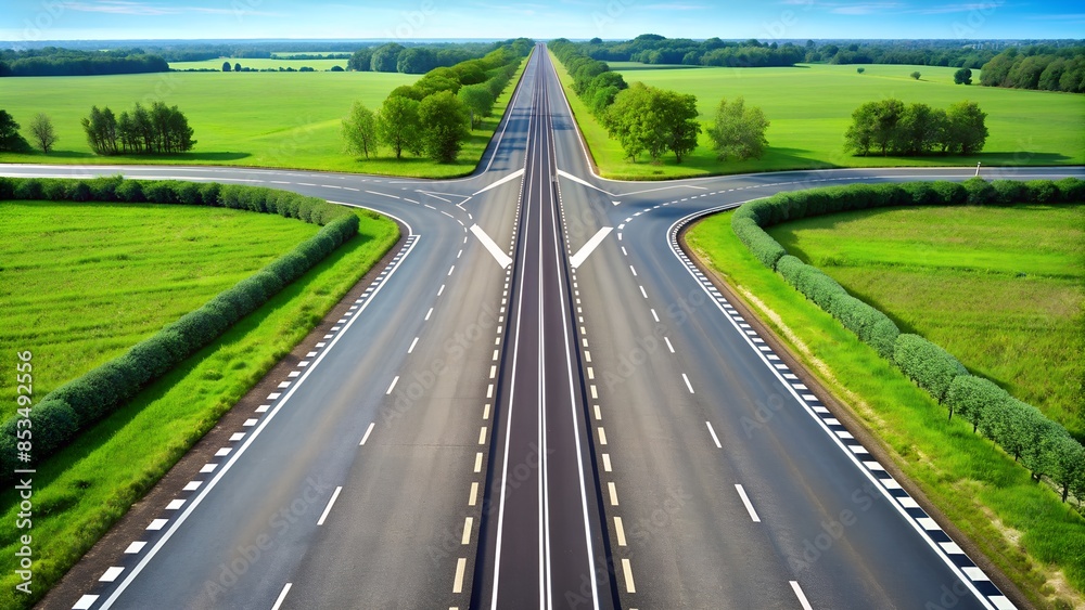 Level Road and T-Junction Intersection. Perfect for: urban planning ...