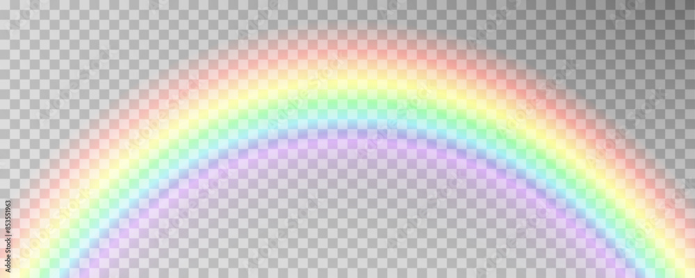 Rainbow icon, rainbow. Raindrops on transparent background. Realistic ...