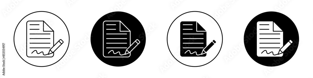 signature file vector icon symbol in flat style. Stock Vector | Adobe Stock