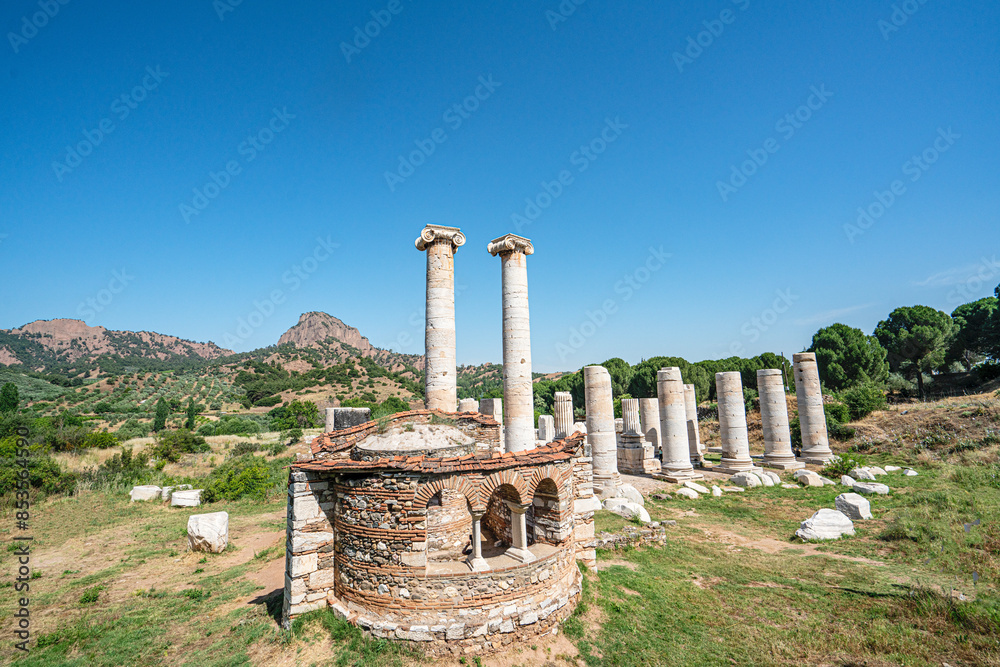 Scenic views of the Temple of Artemis at Sardis, the fourth largest ...