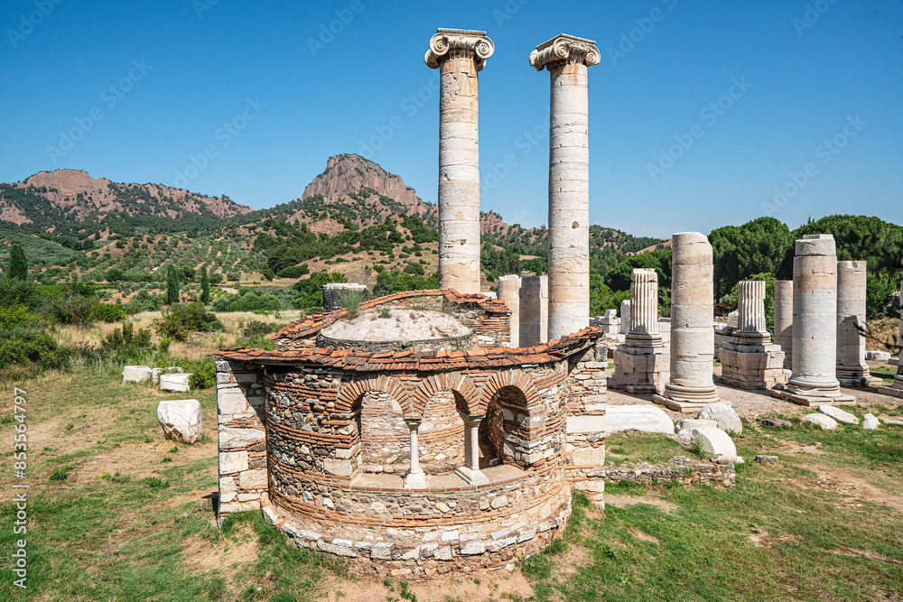 Scenic views of the Temple of Artemis at Sardis, the fourth largest ...
