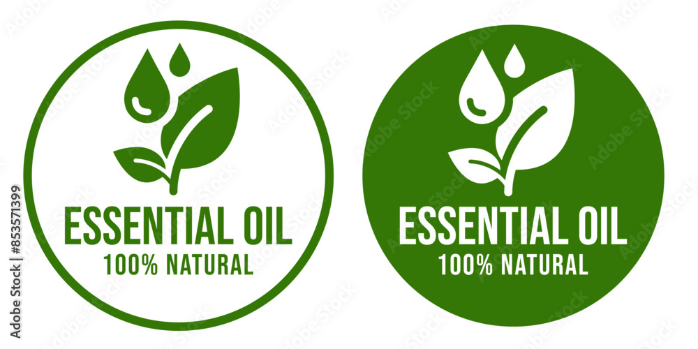 Essential oil drop icon for beauty and skincare natural product ...