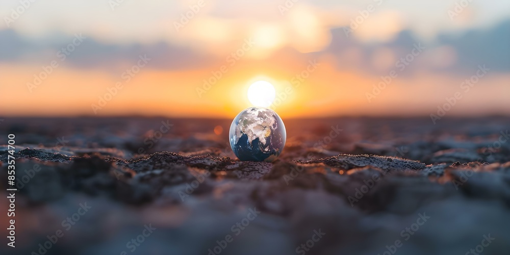 The scorching of Earth a symbol of global warming and climate change ...