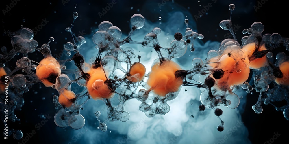 Combustion Chemical Reaction Abstract Art Formed by Hydrocarbons ...