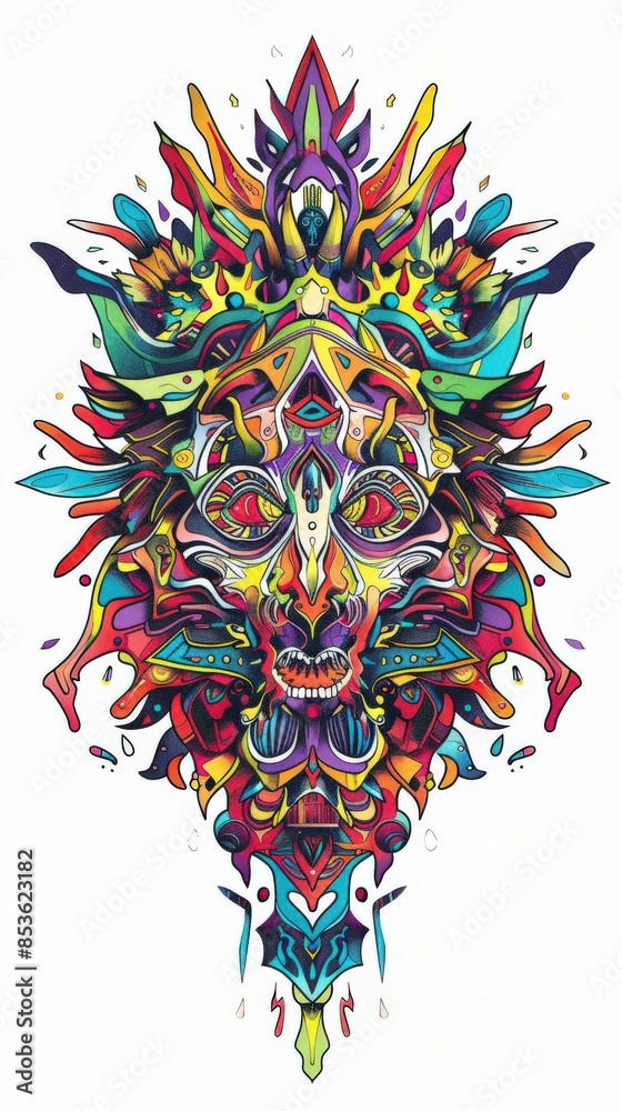 LSD and DMT visuals demonstrating how additive colors mix A lineart ...