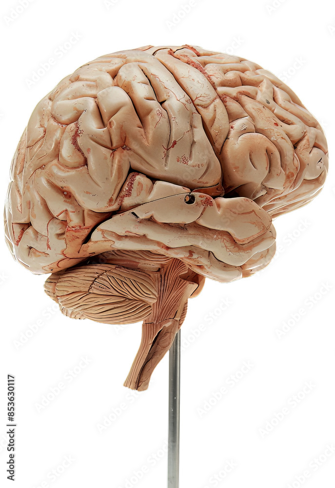 High-Resolution 3D Rendered Medical Illustration of Human Brain Anatomy ...