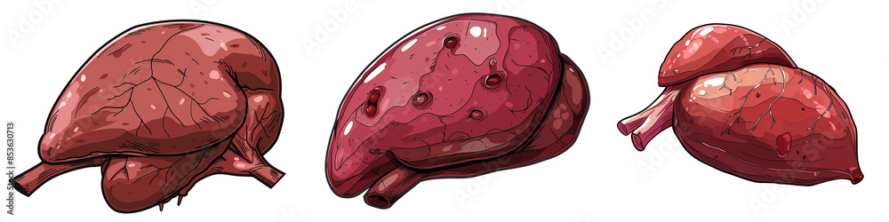 3D Rendering of Kidney Stones in Cross Section: Detailed Medical ...