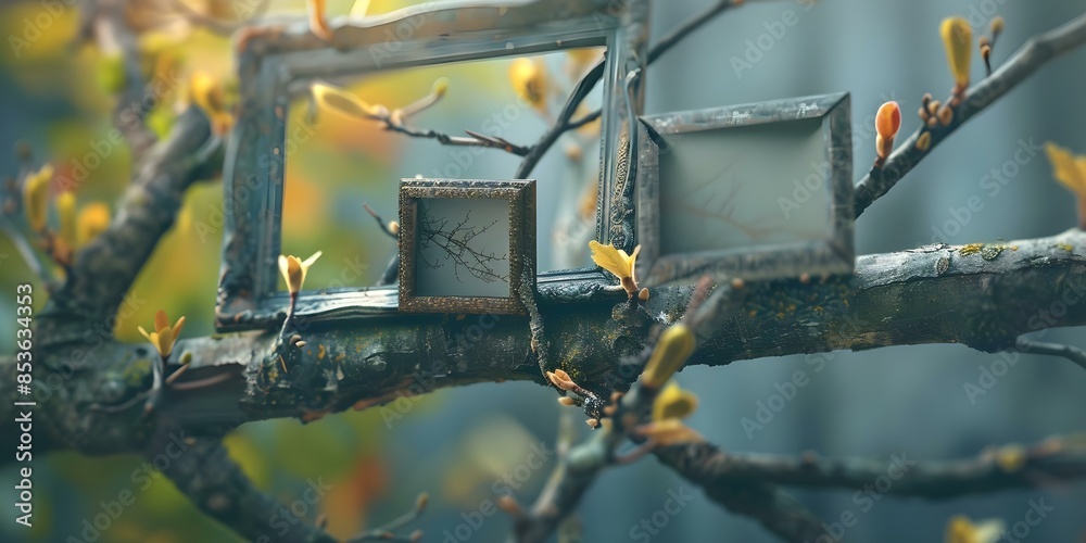 Symbolism of Picture Frames on Tree Branches in Genealogy and Family ...