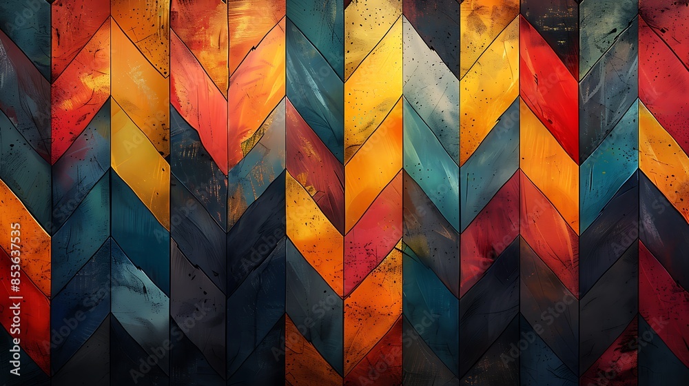 A detailed image of arrows in a repeating pattern with alternating ...