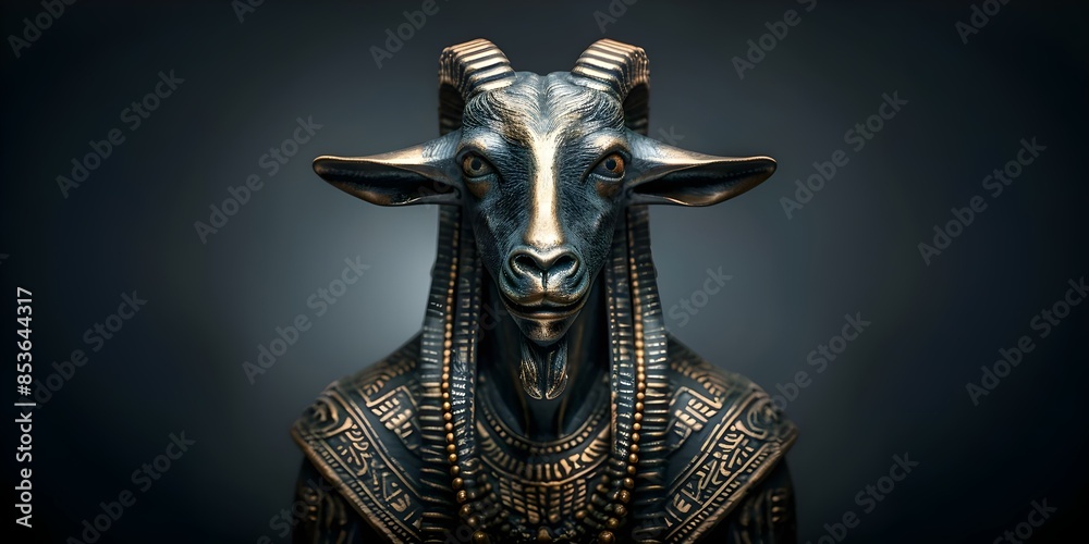 Baphomet Symbol of Occultism and Esoteric Worship with a Goat Head ...