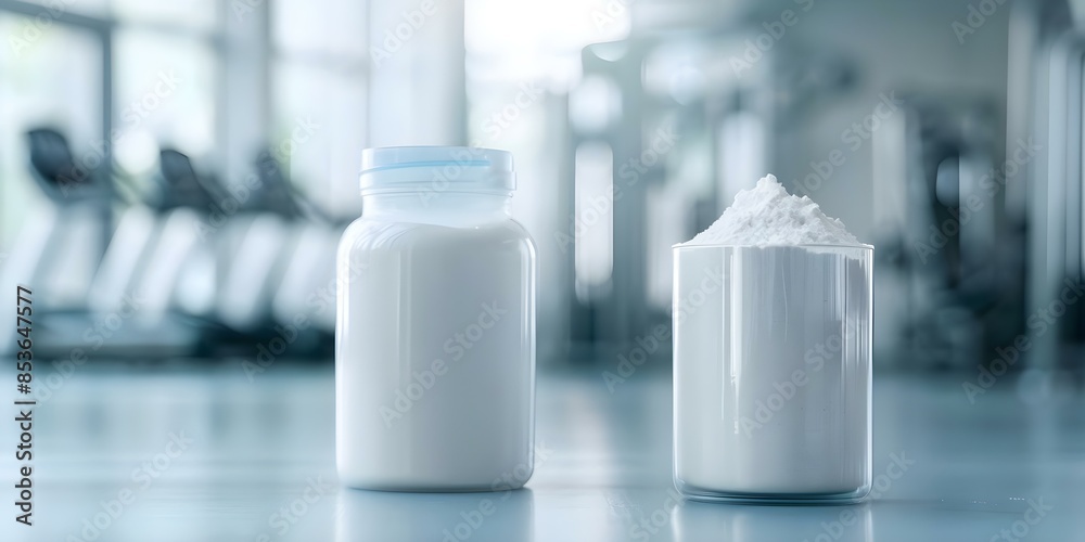 Creating a Mockup of a Jar of Creatine Powder in a Gym Setting for ...