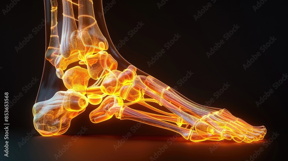 Human Anatomy Neon illuminated D Human Gastrocnemius Muscle Isolated on ...