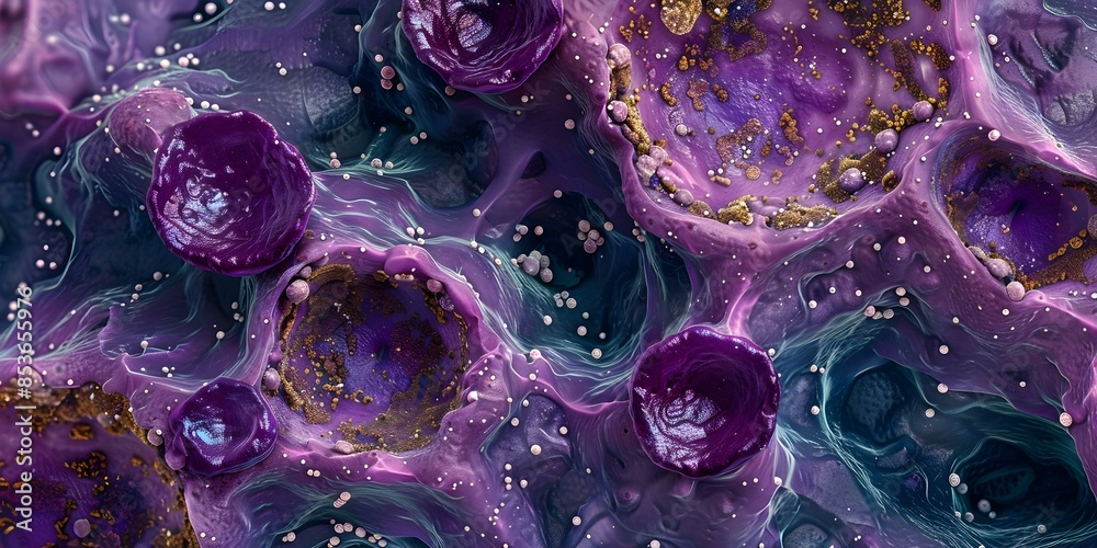 Microscopic visualization of tumor cells in esophageal cancer sample ...