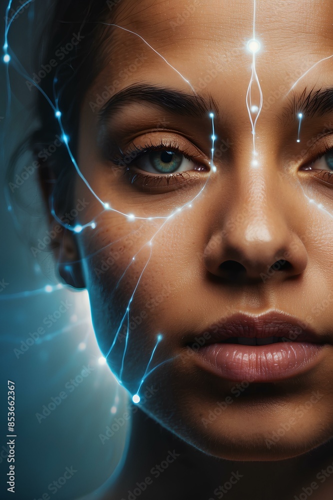 Futuristic Woman with Third Eye - Vision of Superhuman Powers. or ...