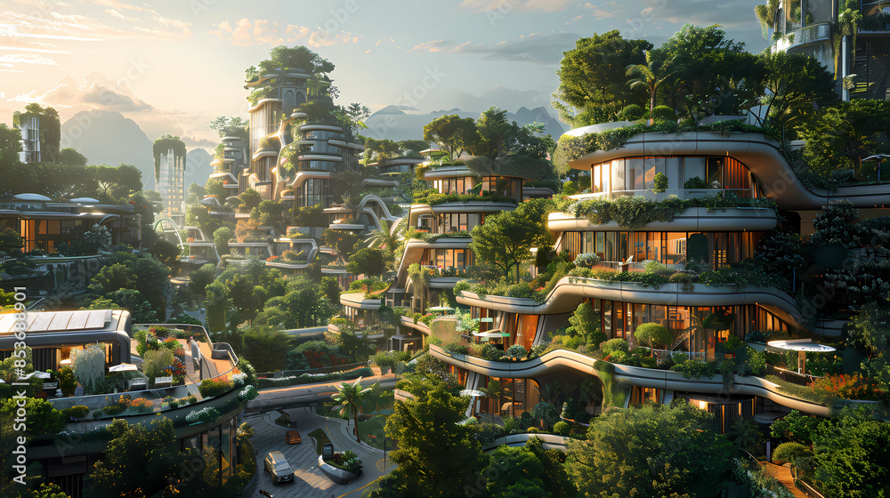 Futuristic Sustainable Development City, sustainable construction ...