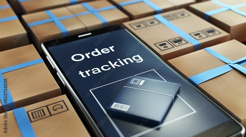 Mobile app interface displaying real-time courier location tracking ...