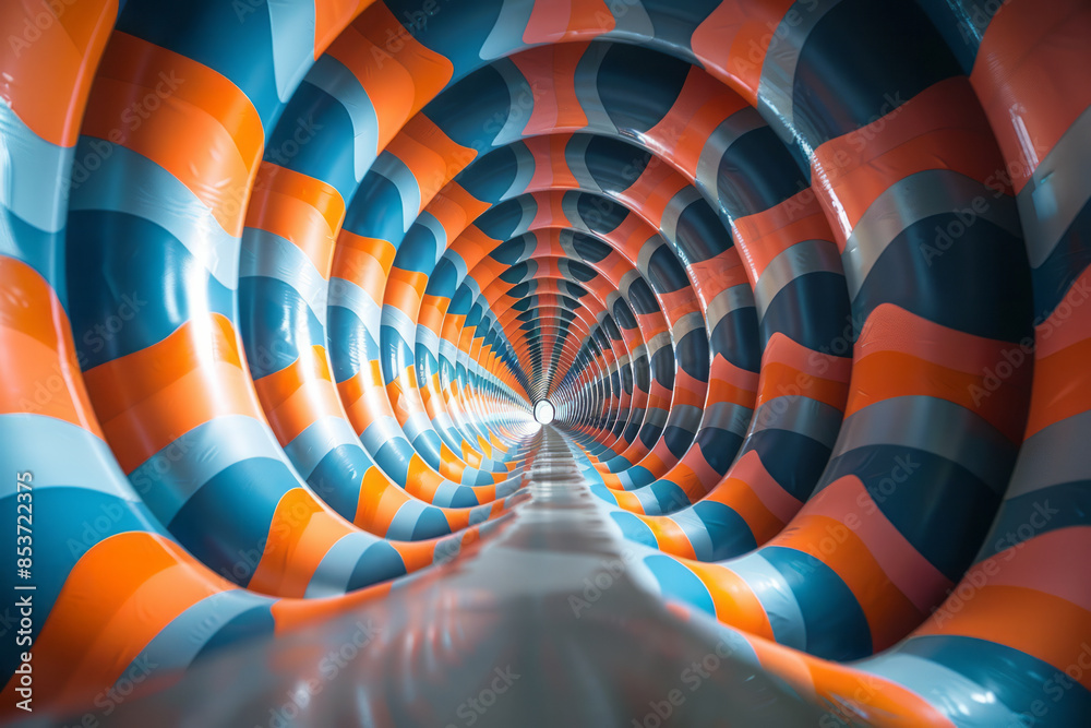 Vivid optical illusion with static images in bright colors appearing to ...