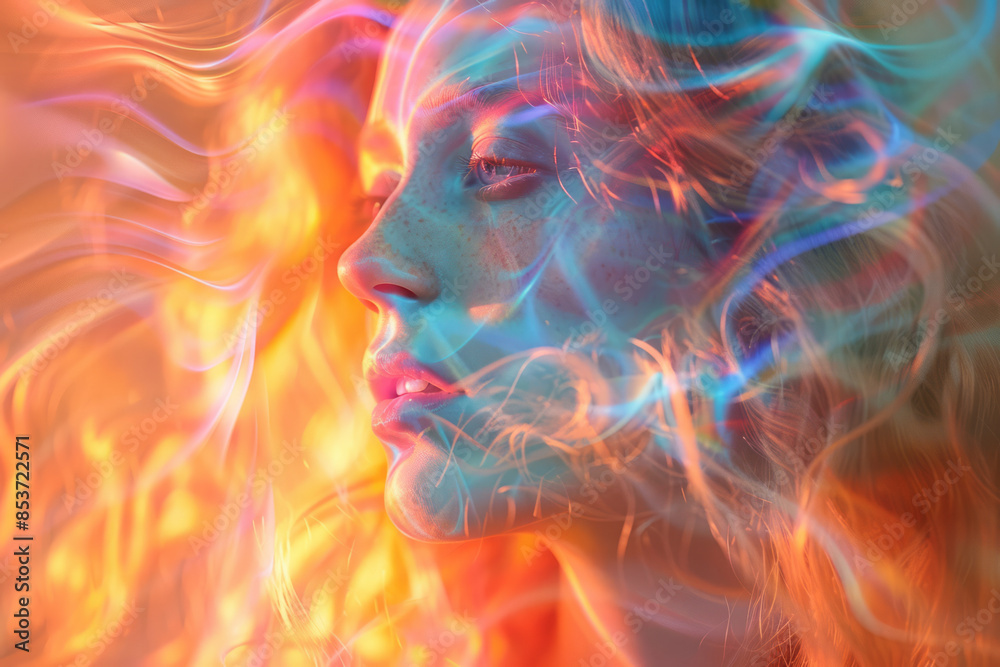 Colorful static images that appear to move and pulse, using vivid ...