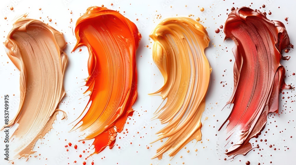 Abstract splash trace shapes isolated on transparent background with ...