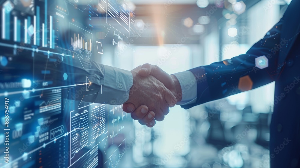 Successful collaboration, teamwork, and partnership involve shaking ...