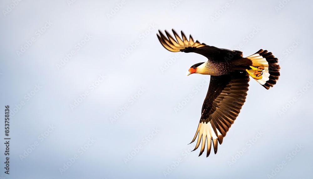 crested caracara or Mexican Eagle - Caracara plancus - is a bird of ...