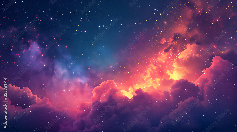 galaxy space pattern with constellations and planets. Space. Background ...