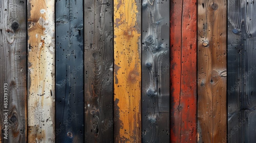Rustic Wood and Digital Textures: Illustrate a backdrop combining ...