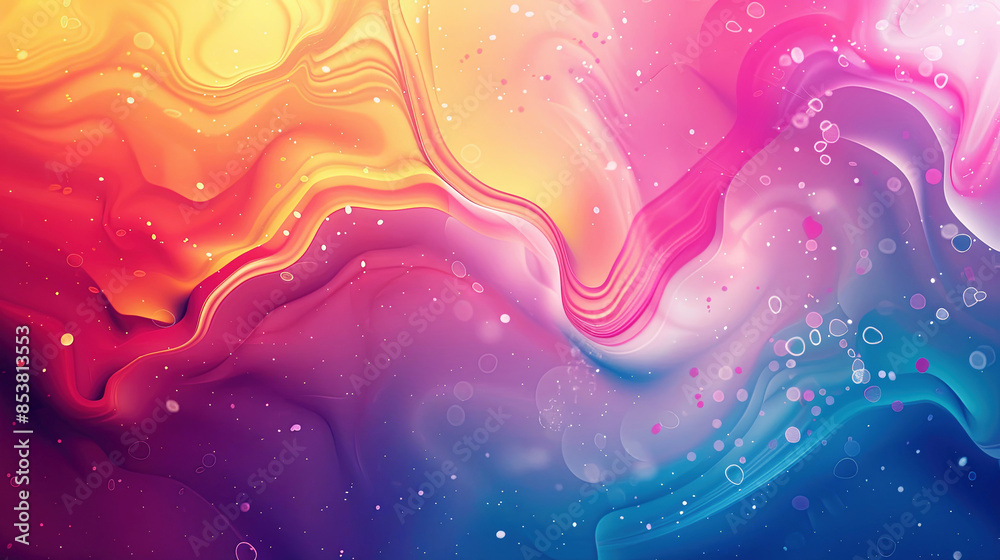 Vibrant abstract background in realism style with flowing analogous ...