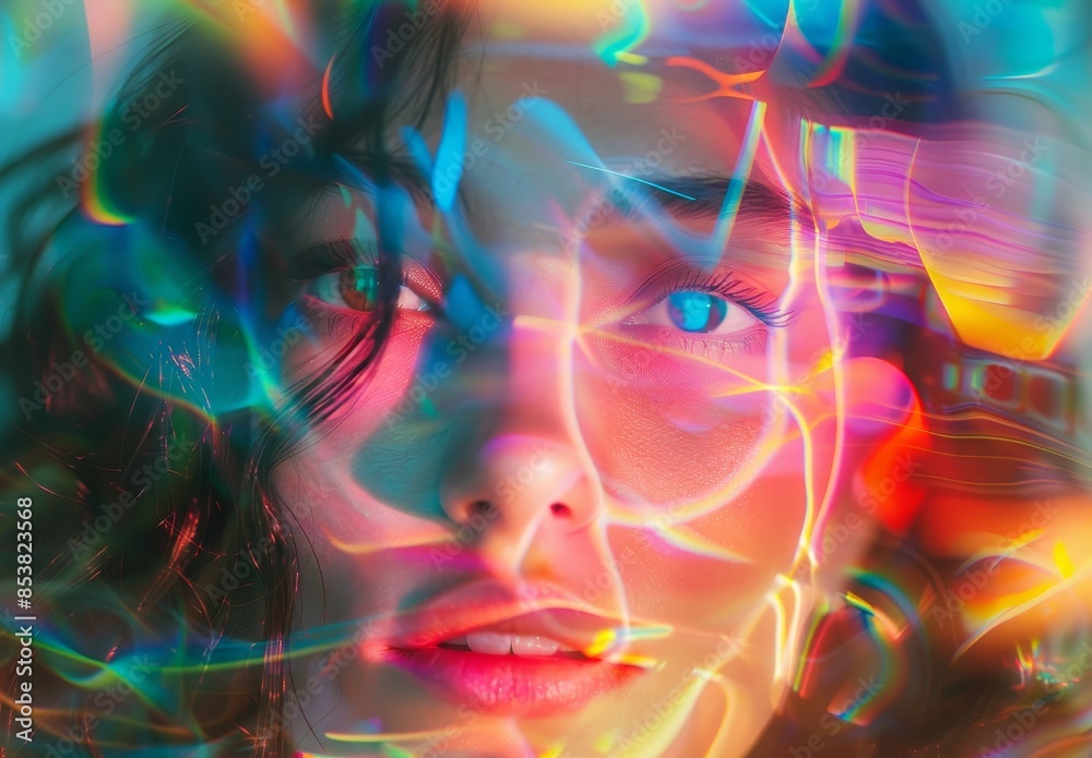 An Example Of A Lens Diffraction Effect In A Photo Mockup Stock Illustration Adobe Stock