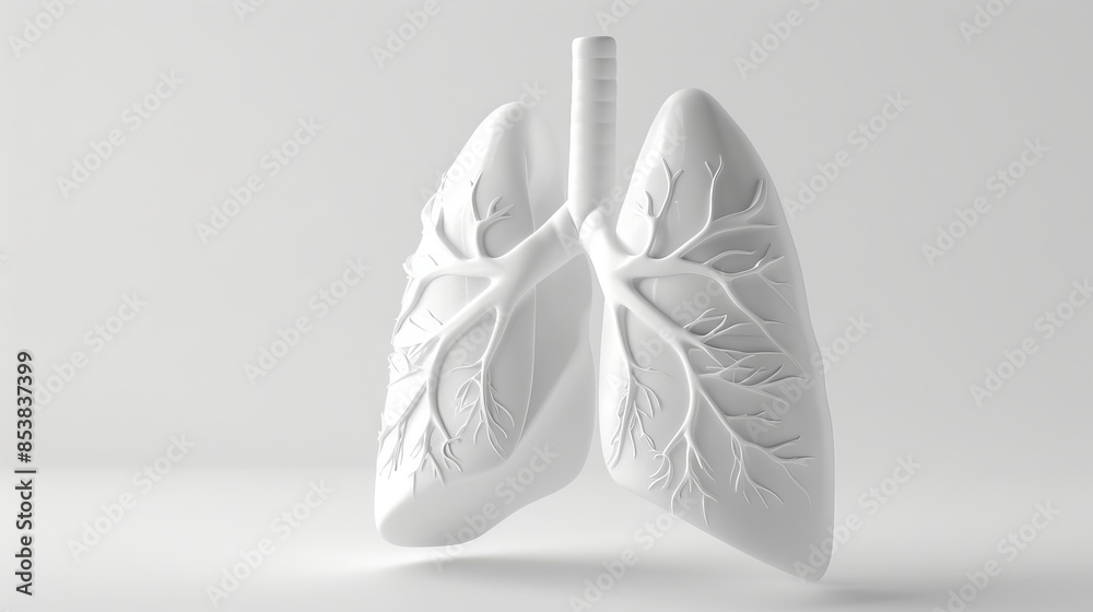 ภาพประกอบสต็อก Isolated human lung on white health anatomy chest body ...
