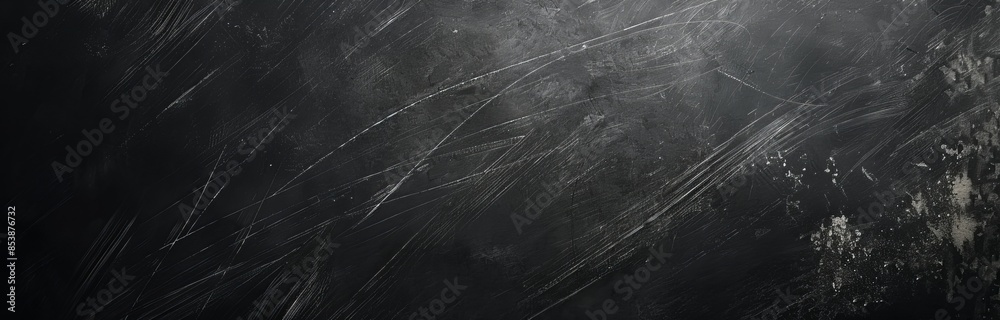 An empty surreal room wall blackboard pale with a real chalkboard ...