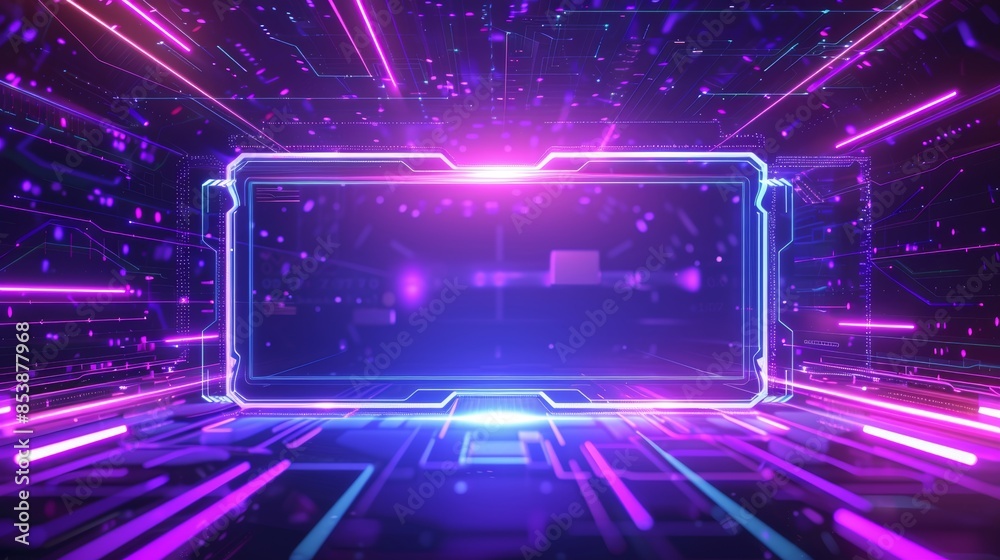 Inlay for ornamental live streaming HUD monitor display. This design ...