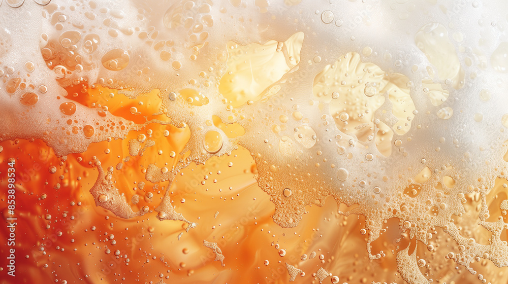 Detailed watercolor illustration of beer foam texture, highlighting ...
