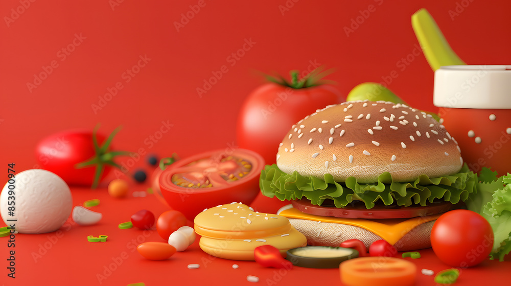 Cartoon food in 3D brings a playful and appetizing dimension to ...