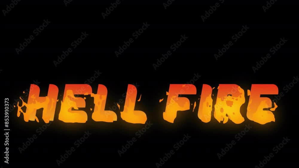 Hell fire burning text,Fire burning alphabets 2D style, Epic Fire ...