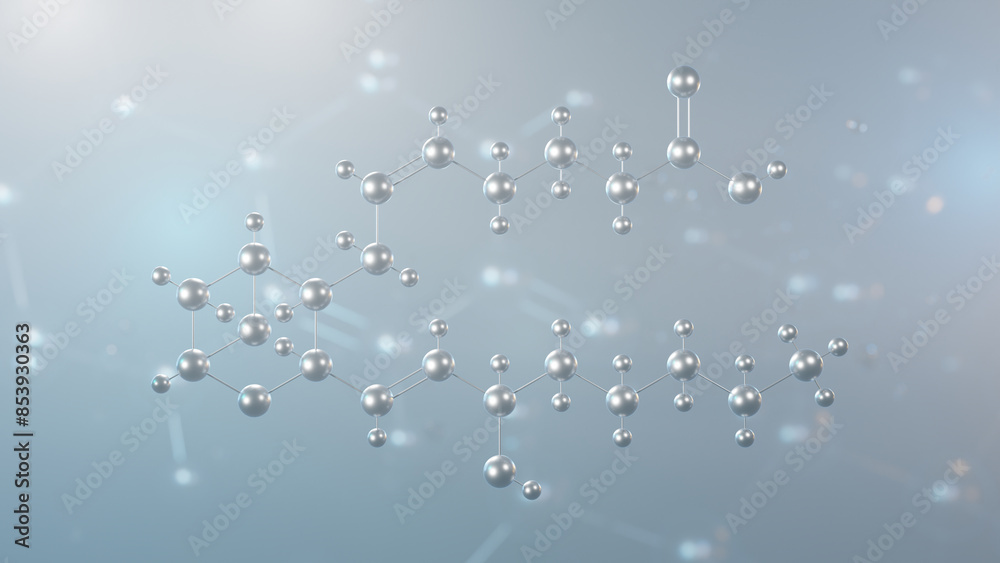 thromboxane a2 molecular structure, 3d model molecule, thromboxane ...