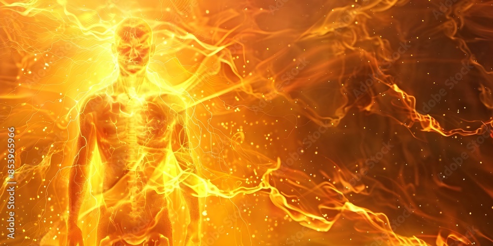 Human body emits vibrant electromagnetic energy field reflecting life ...