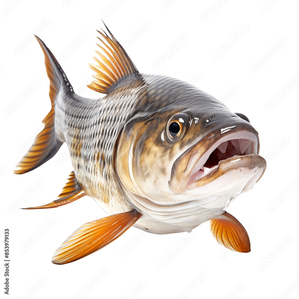 Delightful Small Cory Catfish with a Cute Smile isolated on a ...