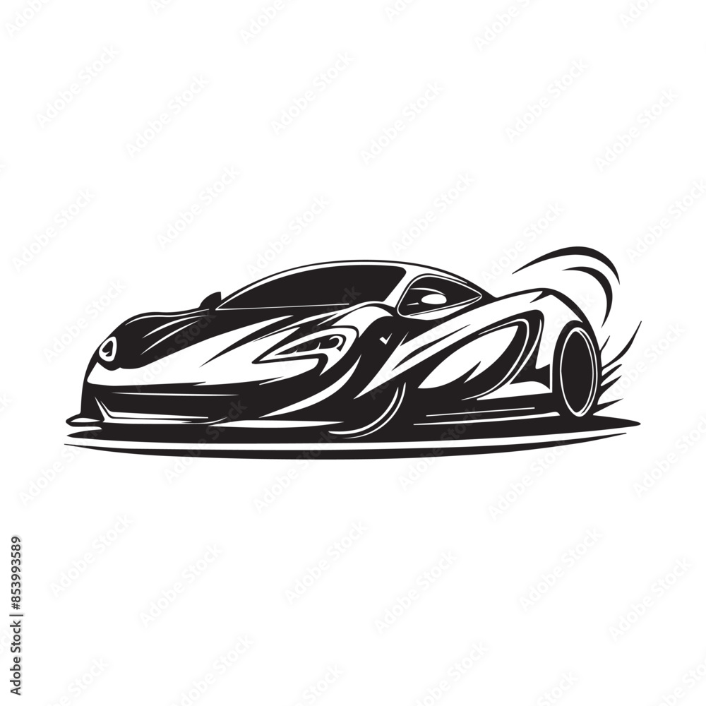 Racing car vector. Racing Club Logo , template design isolated on white ...