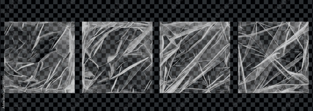 Plastic wrap texture overlay effect. Polyethylene packaging for vinyl ...