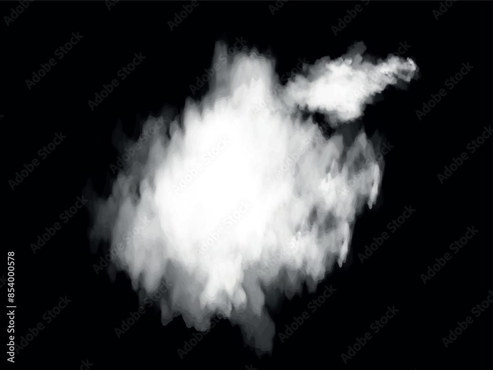 Ethereal puff clouds drifting on transparent backgrounds 3d ...