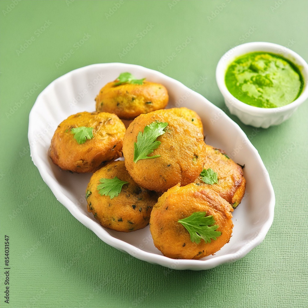 Indian street food aloo tikki also called tiki, potato patties, patty ...