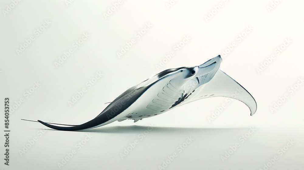 A graceful manta ray, with its enormous wingspan and mesmerizing ...