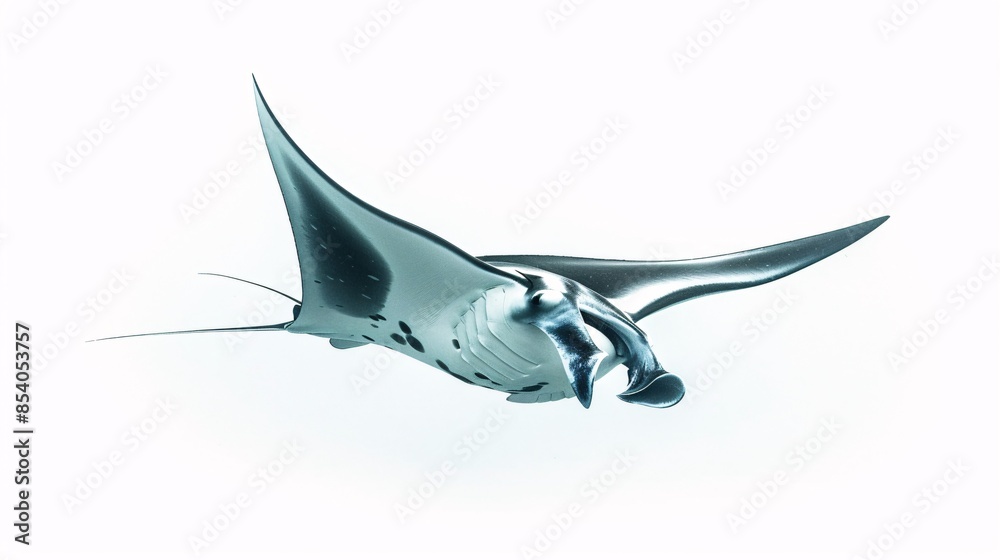 A graceful manta ray, with its enormous wingspan and mesmerizing ...