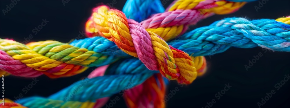 Colorful Unity Knots And Diverse Ropes: The Power Of Teamwork, Strength ...