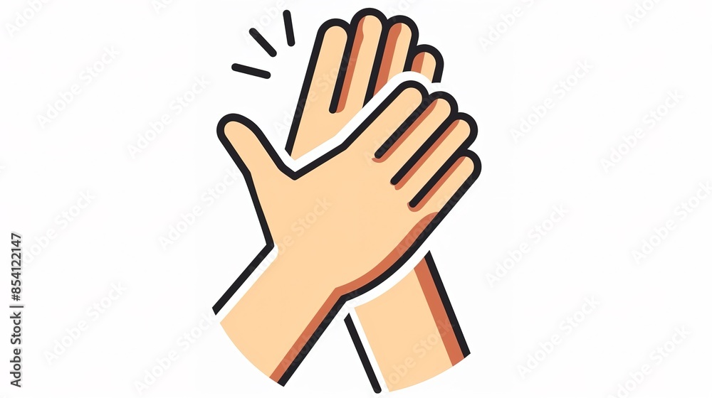 Dynamic hand clapping is a celebratory gesture of approval and support ...