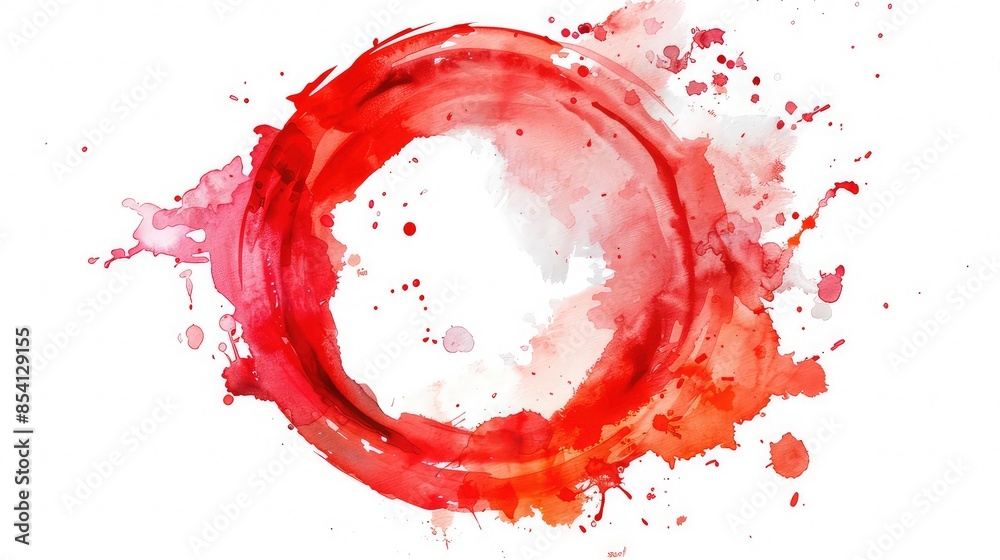 Stain ring watercolor circle mark glass red drink isolated paper cup ...